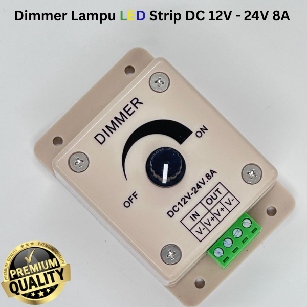 Jual DIMMER LAMPU LED STRIP DC 12V - 24V 8A ORIGINAL AND AUTHENIC ...
