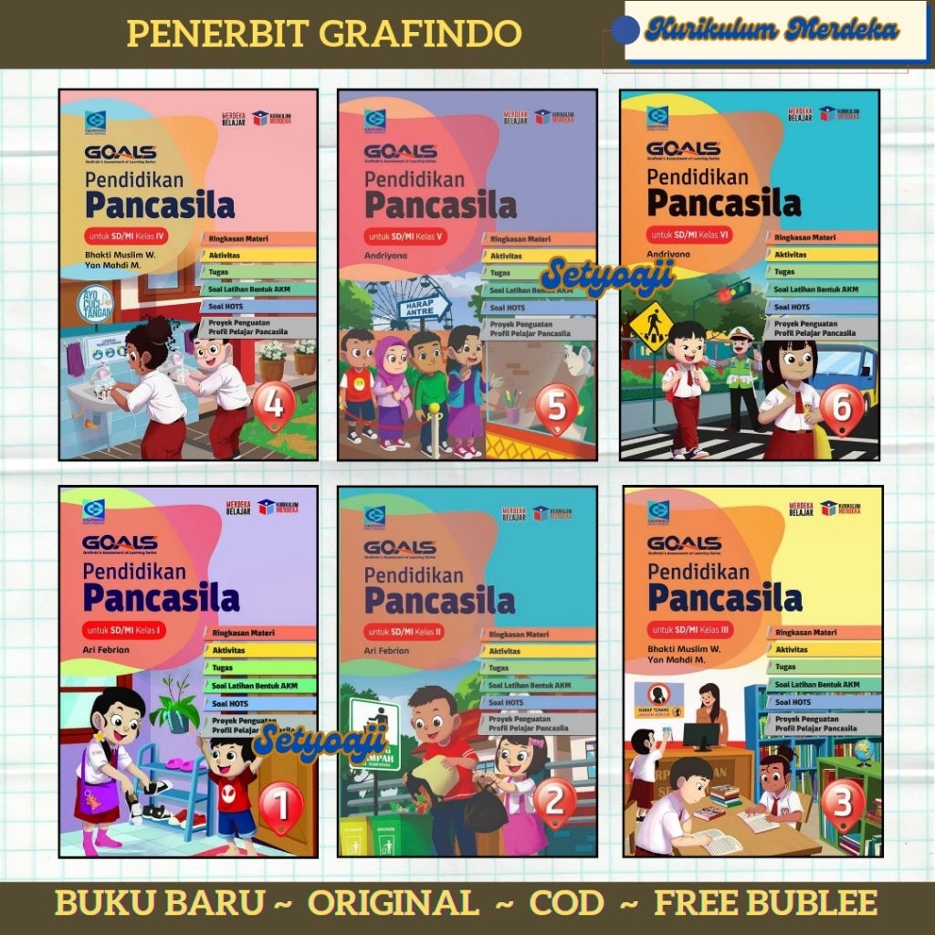 Jual Buku Soal Goals Pendidikan Pancasila SD/Mi Kelas 1 2 3 4 5 6 Kurikulum Merdeka Penerbit ...