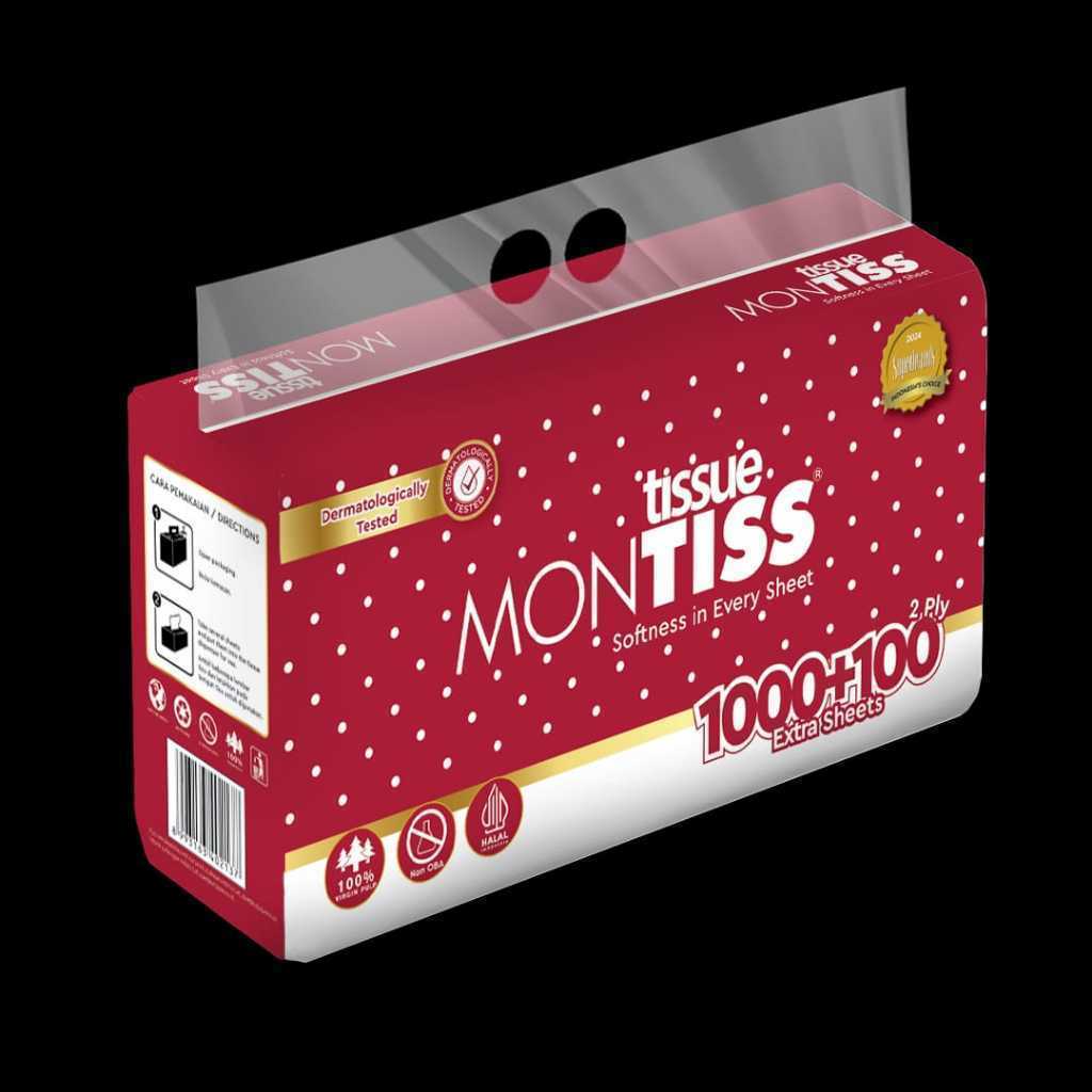 Jual MONTISS Facial Tissue 1000 + 100S 2 Ply | Tisu Wajah 1100 Sheets 2 ...