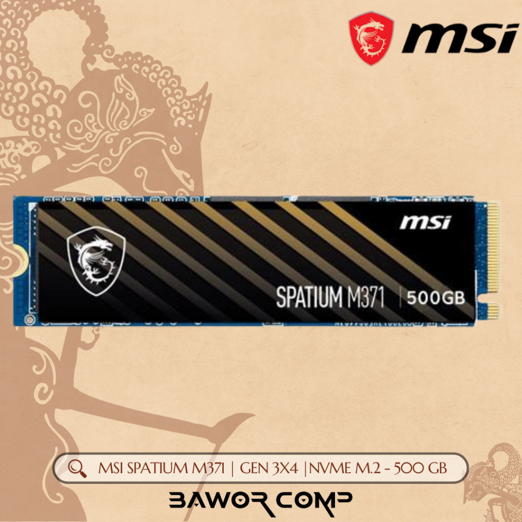 Jual MSI Spatium M371 | PCIe Gen3x4 | SSD M.2 NVMe - 500GB | Shopee ...