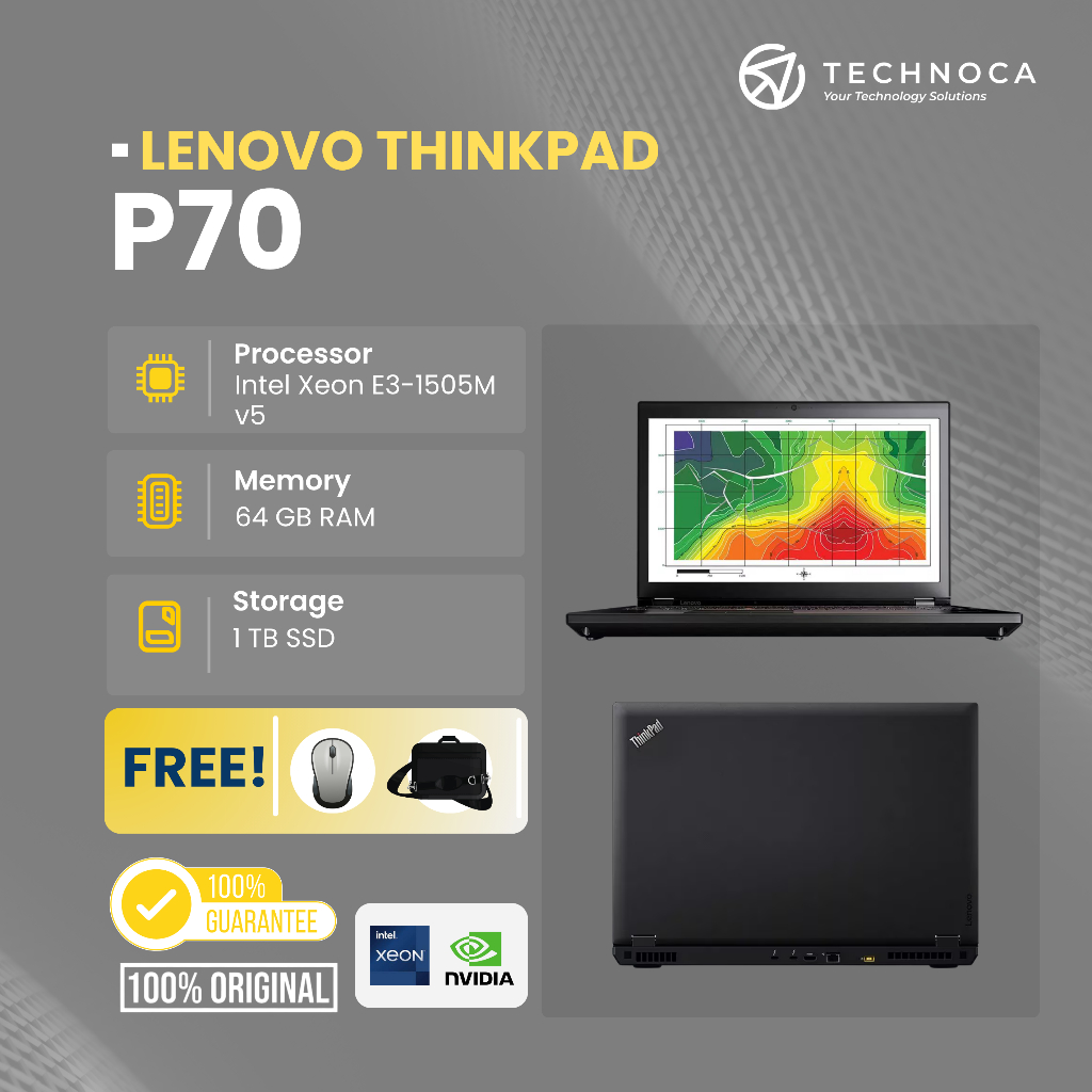 Jual LAPTOP GAMING LENOVO THINKPAD P70 XEON E3-1505M V5 RAM 64GB SSD 1TB NVIDIA QUADRO M4000M ...