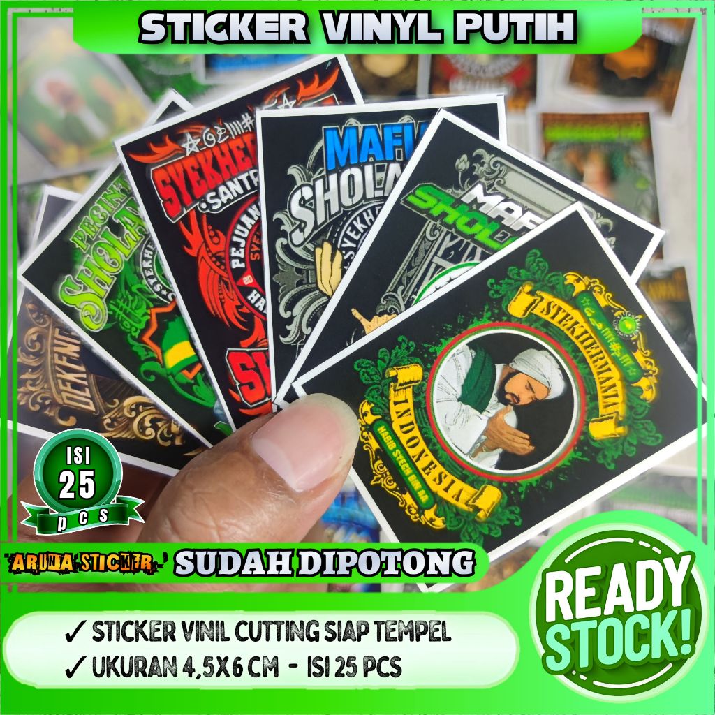 Jual Sudah Dipotong Sticker Sholawat Syekher Mania Isi 25 pcs | Shopee ...