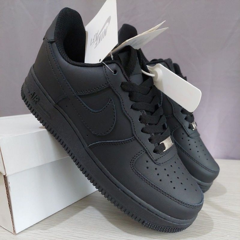 Jual AIR FORCE 1 07 LV8 SUEDE BLACK - AF AF HITAM BROWN COKLAT WHITE ...