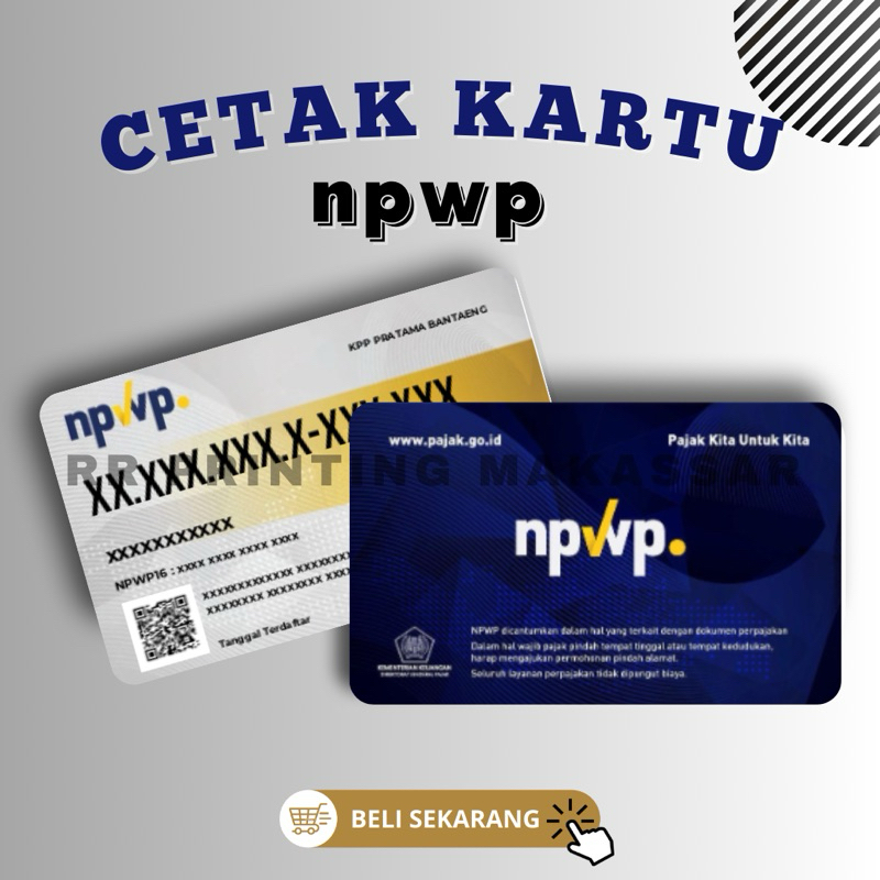 Jual CETAK KARTU NPWP / KARTU NPWP / HANYA CETAK SAJA | Shopee Indonesia