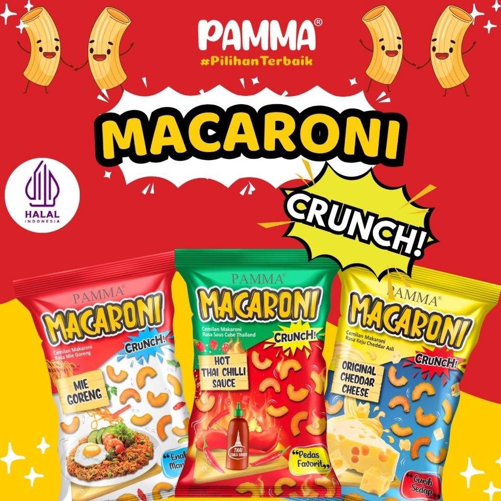 Jual Pamma Maccaroni Crunch Rasa Thai Chilli Sauce / Cheddar Cheese ...