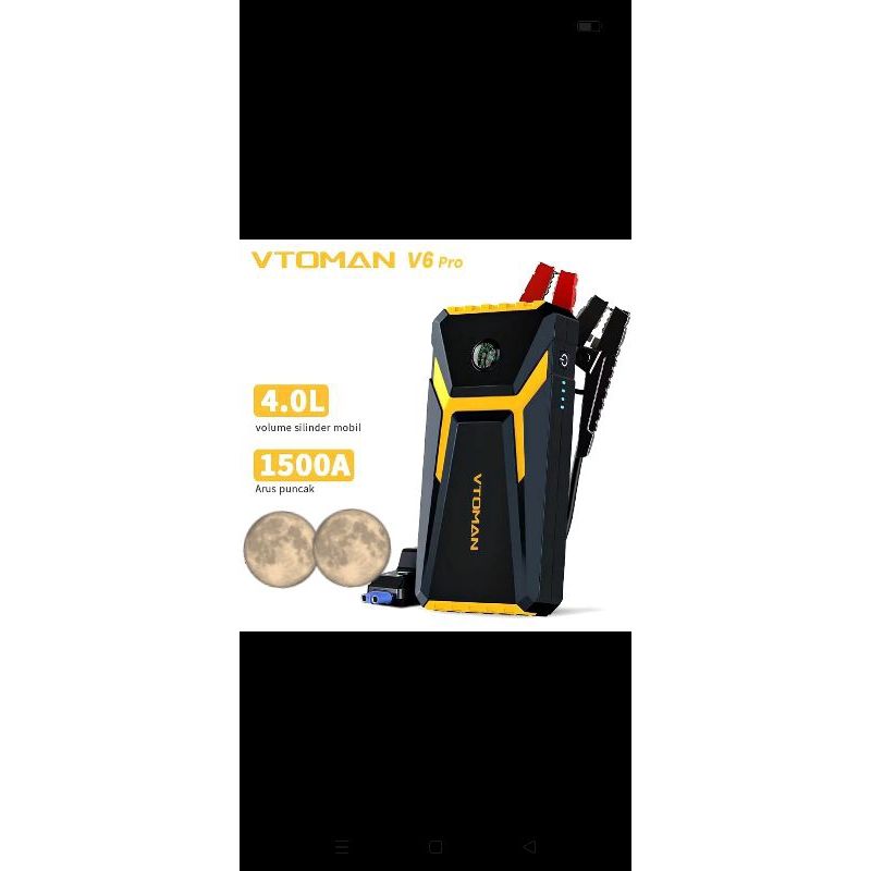 Jual VTOMAN V6 PRO Jump starter aki mobil dan motor | Shopee Indonesia