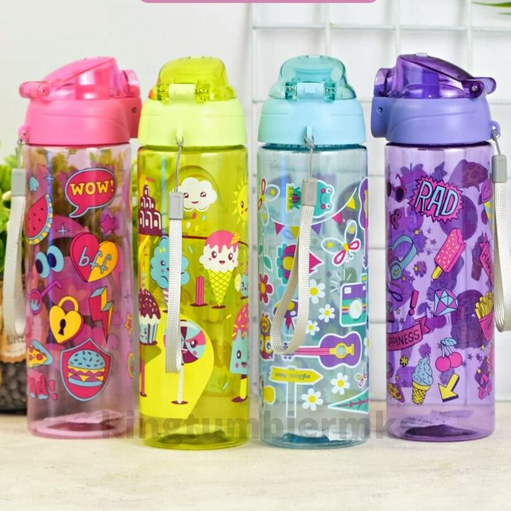Jual B ( B139 ) BOTOL MINUM SMIGGLE KARAKTER 750 ML / CUTE BOTTLE ...