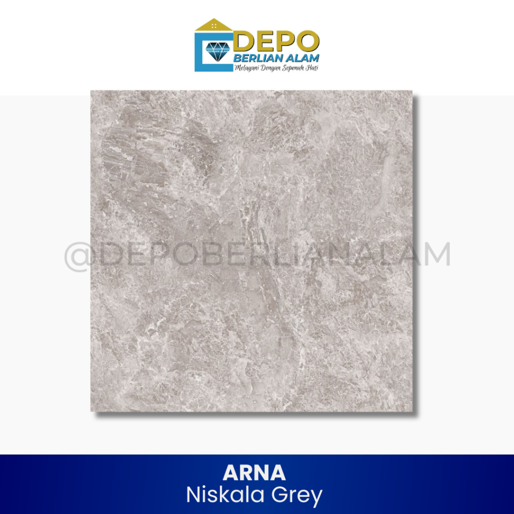 Jual GRANIT 60X60 GLOSSY MARMER / ARNA NISKALA GREY | Shopee Indonesia