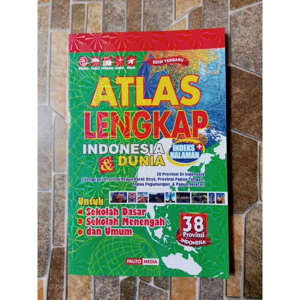 Jual Buku Atlas 38 Provinsi Edisi Terbaru - ATLAS Lengkap Indonesia & Dunia Edisi Terbaru ...