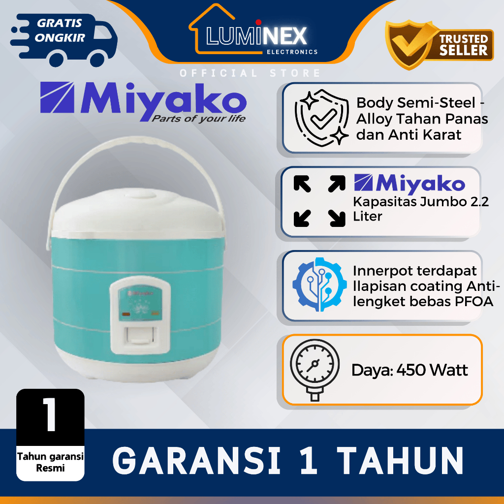 Jual Magic com Rice cooker Miyako MCM 838 2.2 Liter | Shopee Indonesia