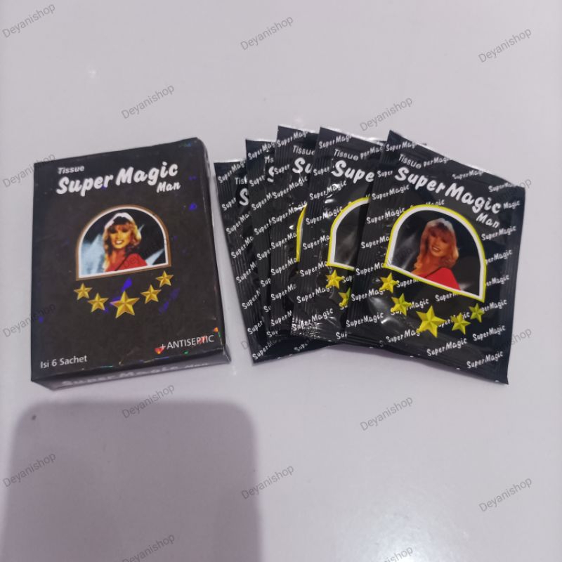 Jual Tisu Magic Tissue super magic man 1 box (6 sachet) | Shopee Indonesia