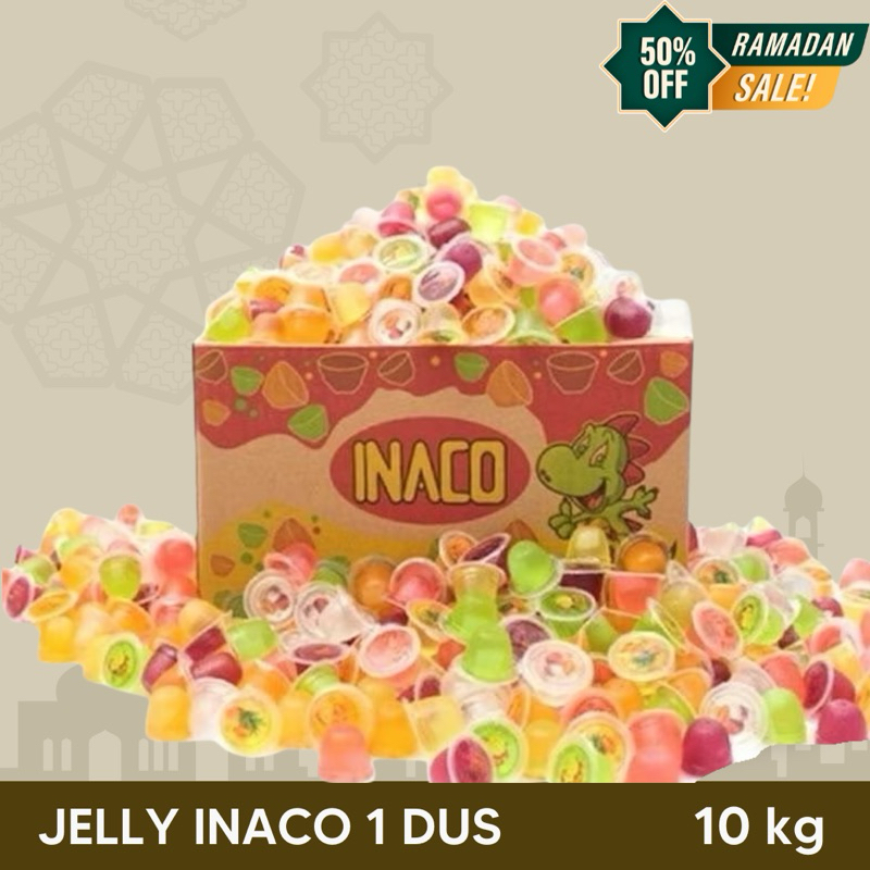 Jual [1 Dus isi 10kg]Inaco Mini Jelly Mix Fruit Jely dengan Aneka Rasa ...
