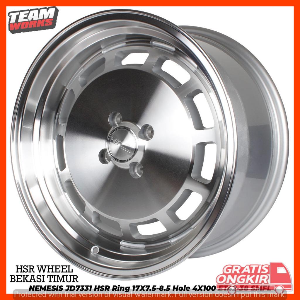 Jual VELG MOBIL RING17 SAMLONG SILVER CHROME HSR NEMESIS R17 LEBAR ...