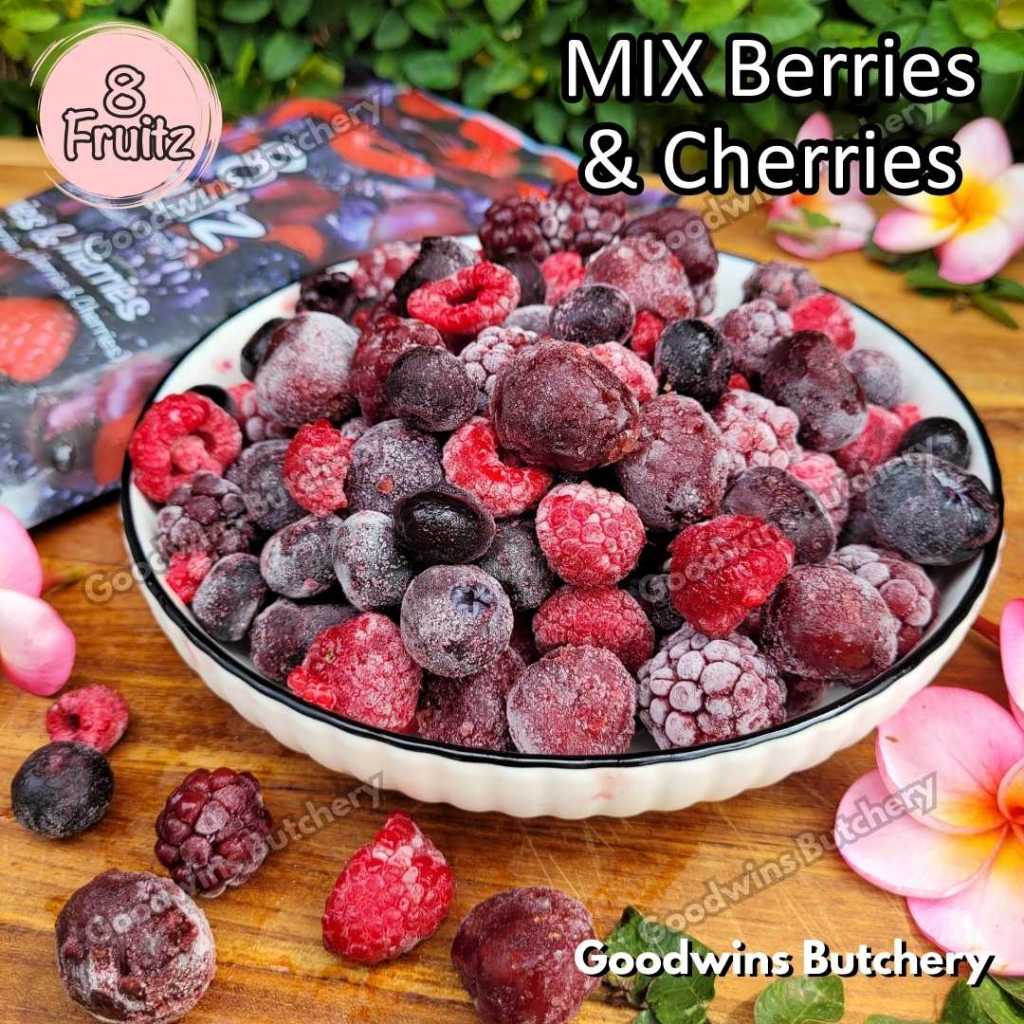 Jual Frozen fruit IQF MIX CHERRIES & BERRIES Raspberry Blueberry ...