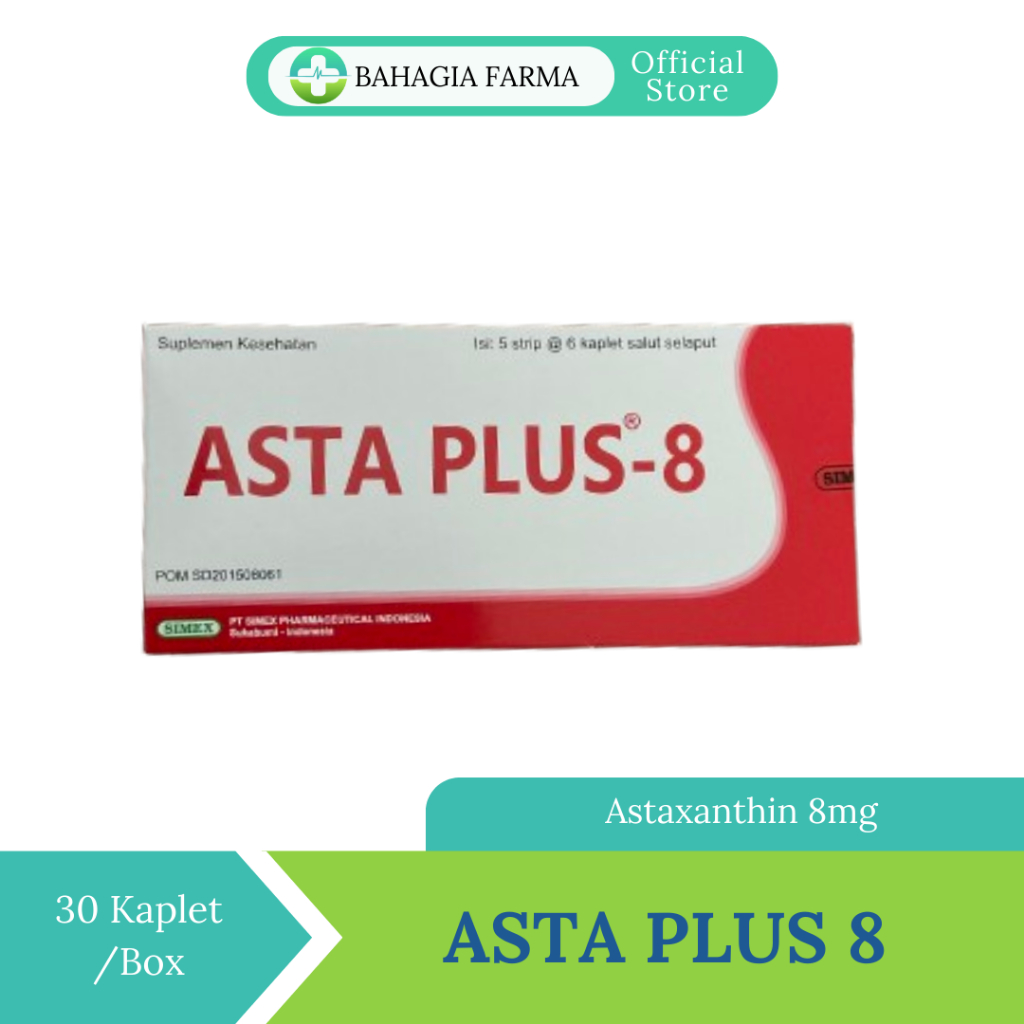 Jual Asta Plus-8 | Mulitvitamin Astaxanthin 8mg + Selenium | 6000 kali ...