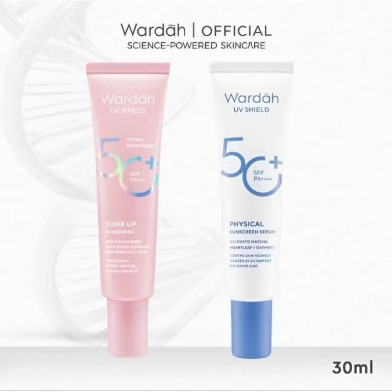 Jual Wardah UV Shield Physical Sunscreen Serum || Tone Up Sunscreen SPF 50 PA++++ | Shopee Indonesia