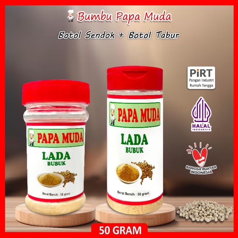 Jual Bumbu Papa Muda - Lada Bubuk - Kemasan Botol Sendok & Botol Tabur ...
