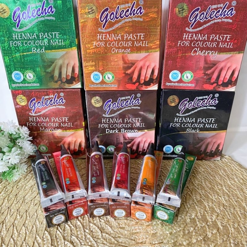 Jual Golecha Henna Tube BPOM instant praktis langsung pakai warna Hitam ...