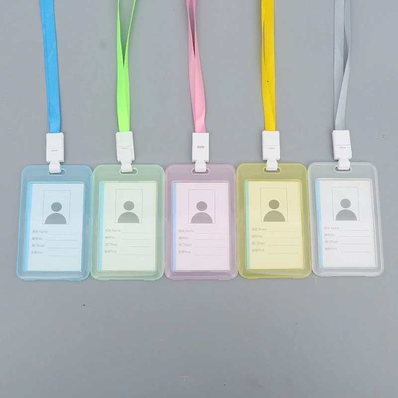 Jual JAEMIPURPLE | Name Tag Id Card Transparant Gantungan Kartu Nama ...