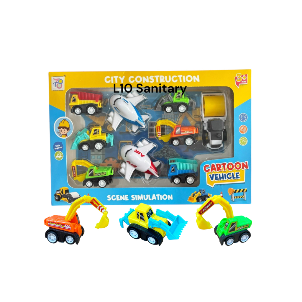 Jual Cartoon Vehicle City Construction / Mainan Anak Kendaraan Lengkap ...