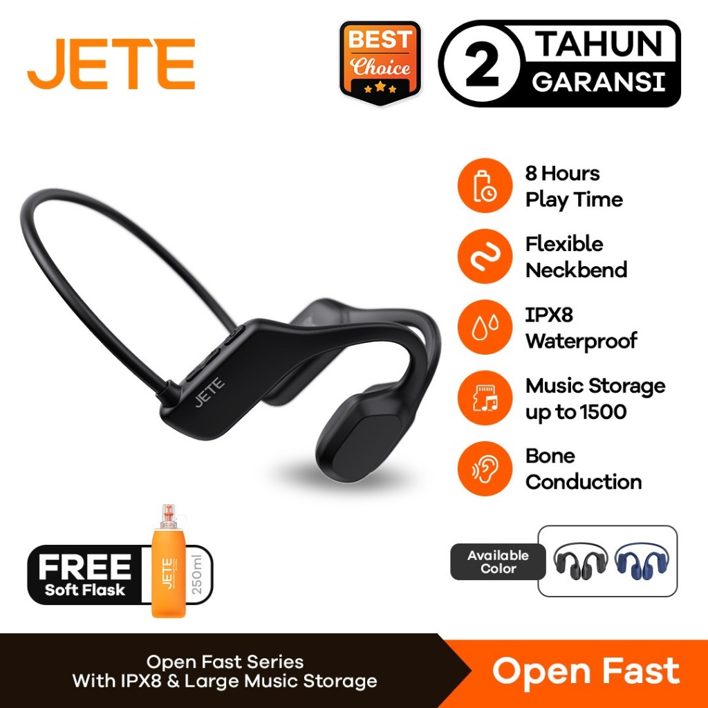 Jual JETE Headset Open Fast Running Open Ear Bone Conduction IPX8 ...