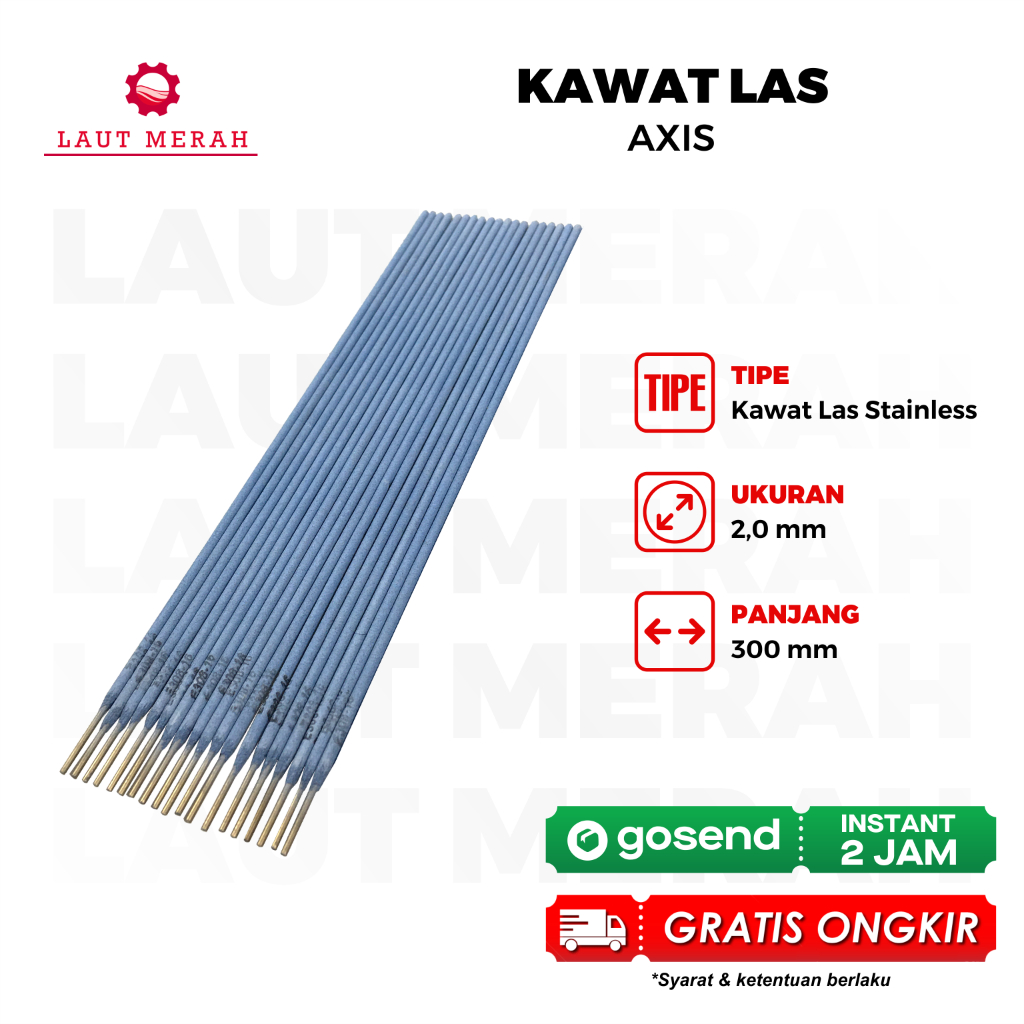 Jual AXIS Kawat Las Stainless 2.0 x 300mm Kawat Las Steinless Steel ...