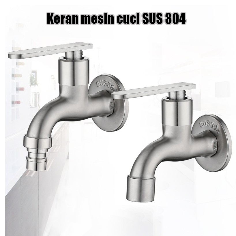 Jual 【COD】SUS 304 Kran Stainless /Keran Taman/ Kran Cuci Tembok Dinding ...