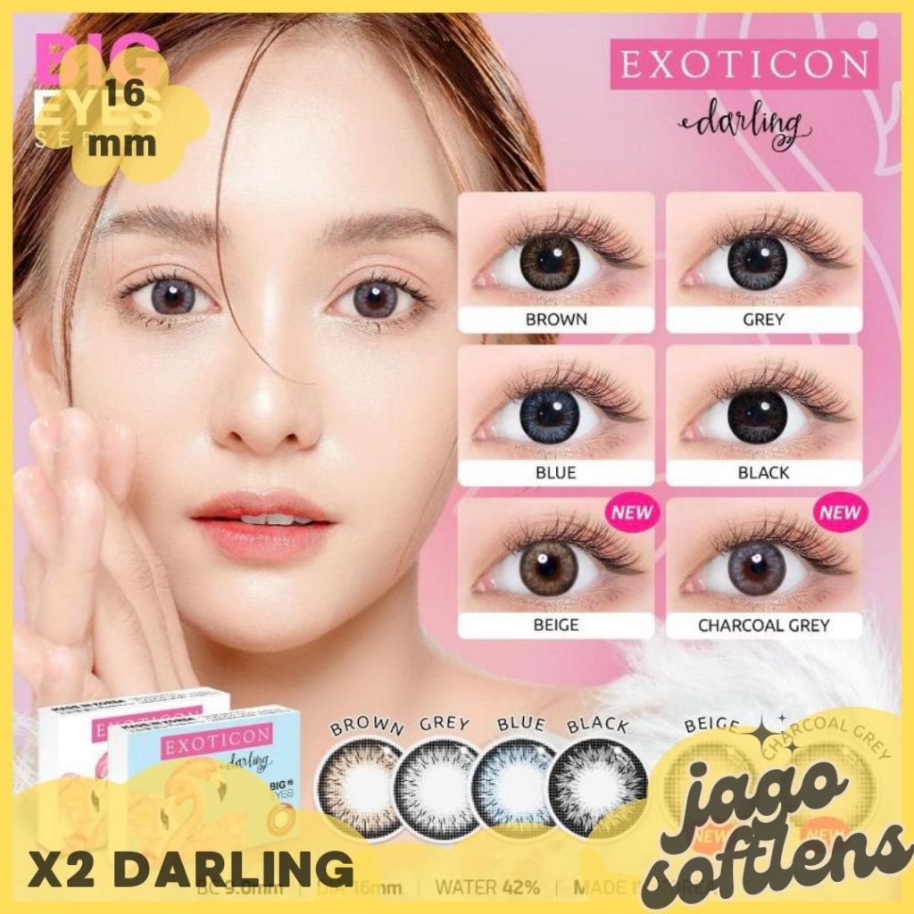 Jual JAGO SOFTLENS BISA COD - SOFTLENS X2 DARLING 16MM BIG EYES NORMAL ...