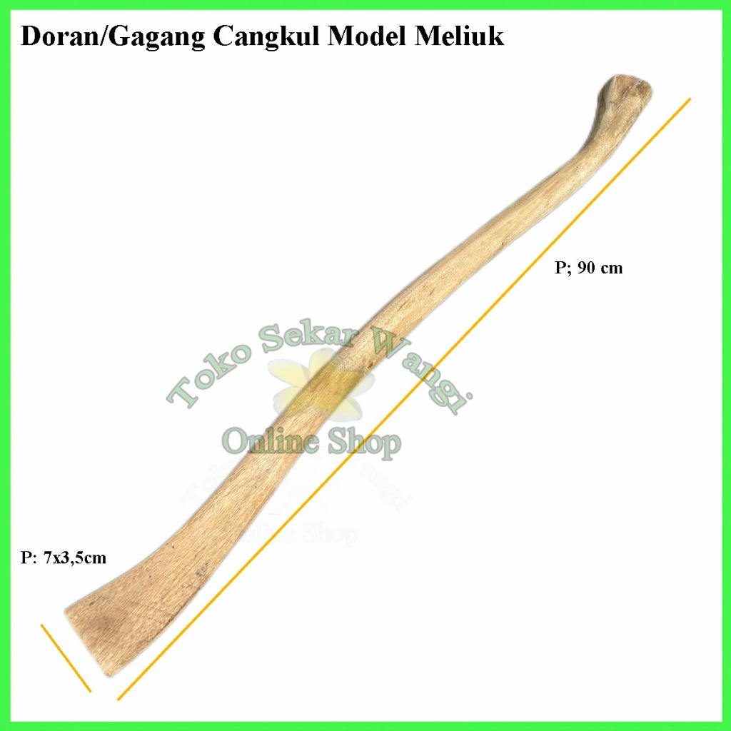 Jual Doran/Gagang Cangkul Model Meliuk P: 90 cm Pegangan cangkul Gagang ...