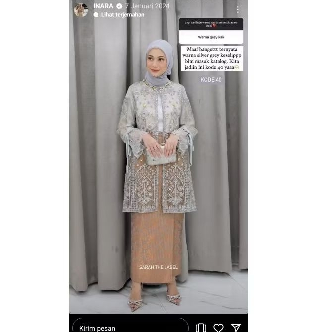 Jual Inara outer sarah the label (preloved) | Shopee Indonesia