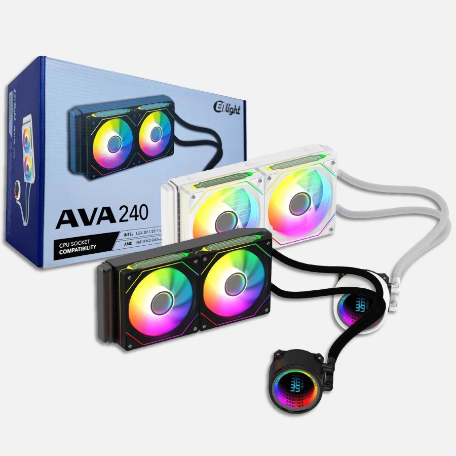 Jual Enlight AVA Water Cooler Aio 240 All In One Intel AMD 240mm ARGB ...