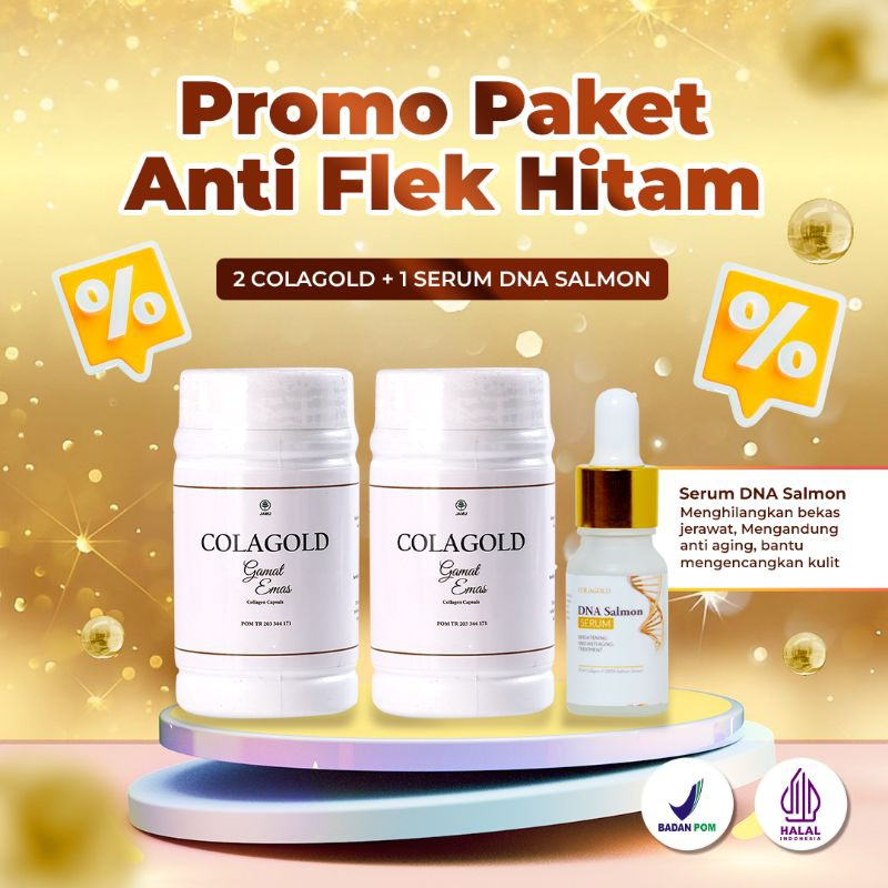 Jual Colagold + Suplemen DNA Salmon Atasi Flek Hitam Mencegah Penuaan ...