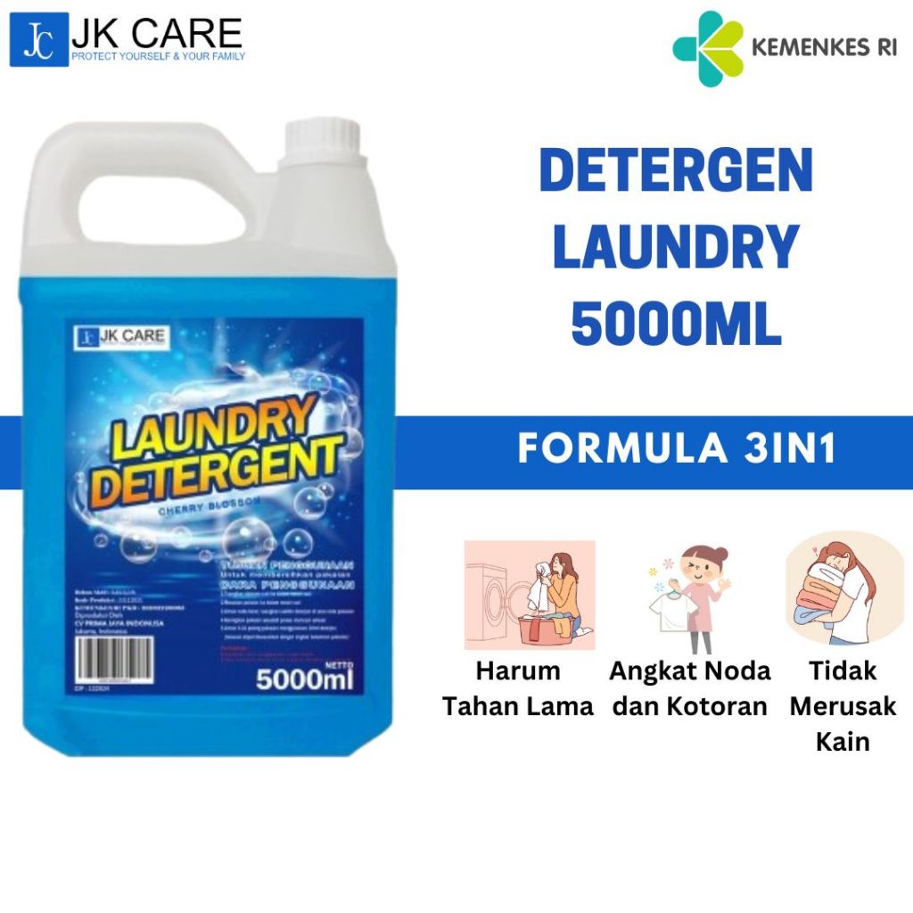 Jual JK Care Detergen 5 Liter Cair Laundry Deterjen Cair 5liter ...