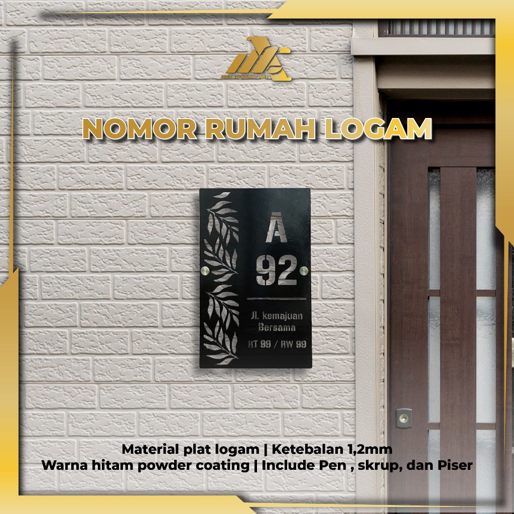 Jual NOMOR RUMAH PLAT BESI - NOMOR RUMAH AESTHETIC BAHAN PLAT BESI ...