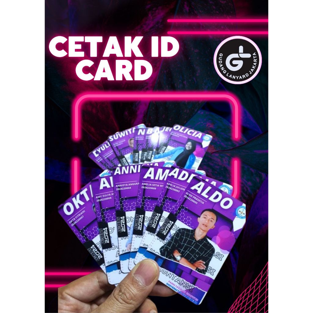 Jual kartu Id card standart kustom 1 sisi atau 2 sisi | Shopee Indonesia