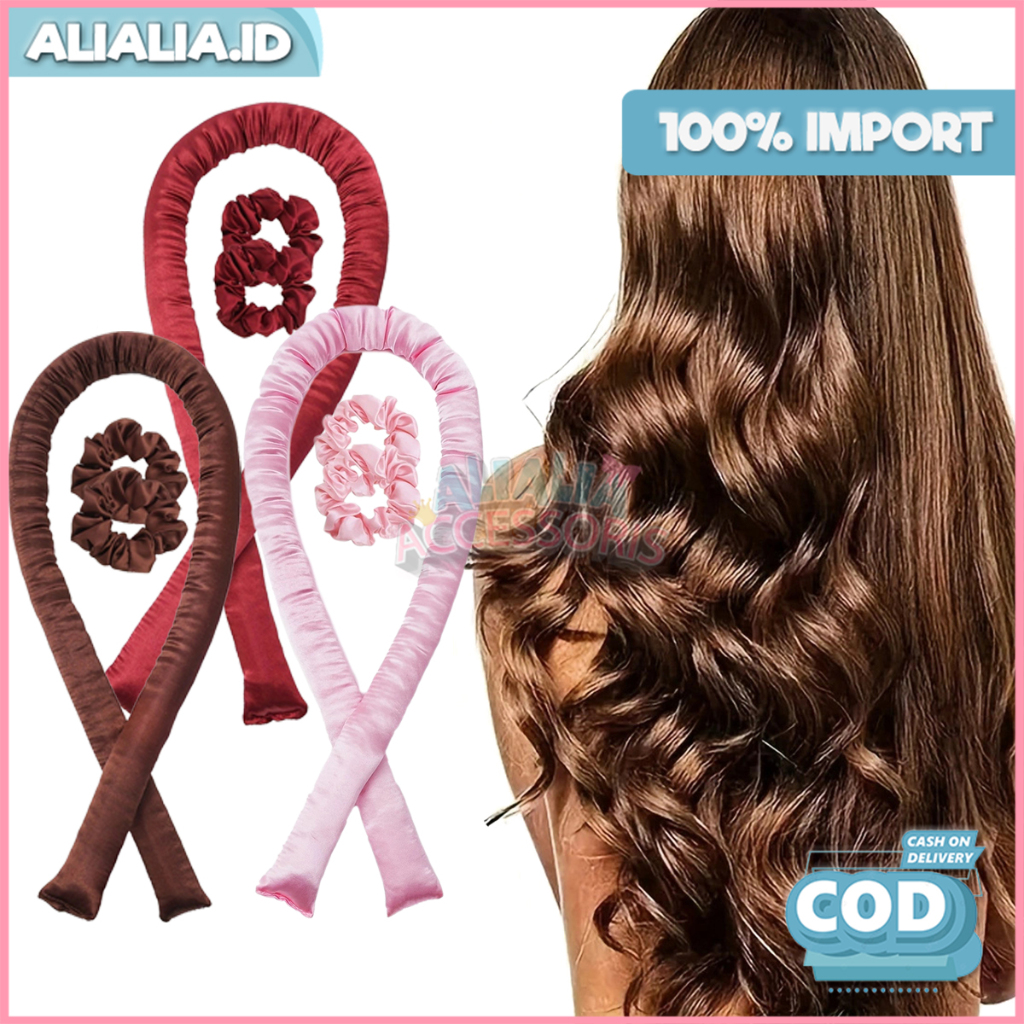 Jual Alat Pengeriting Rambut Tanpa Panas Heatless Curl Catokan Keriting Roll Rambut Praktis ...