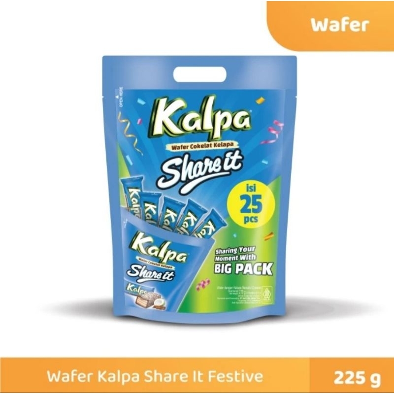 Jual Kalpa Wafer Cokelat Kelapa Share It isi 25pcs 225g | Shopee Indonesia