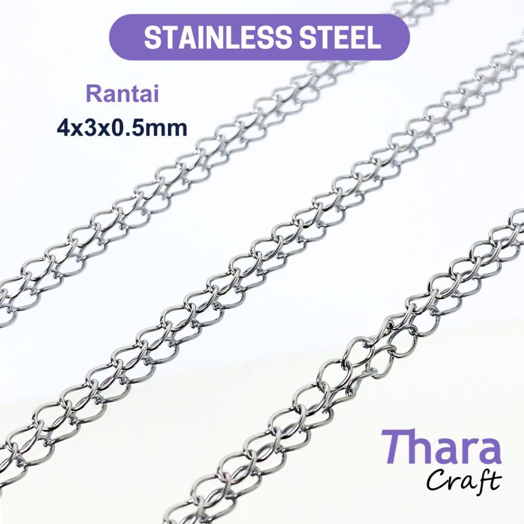 Jual Rantai Kalung Extender 4mm Titanium Stainless Steel Anti Karat ...