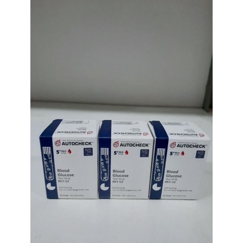 Jual AUTOCHECK strip - isi ulang alat check gula darah isi 25 strips ...