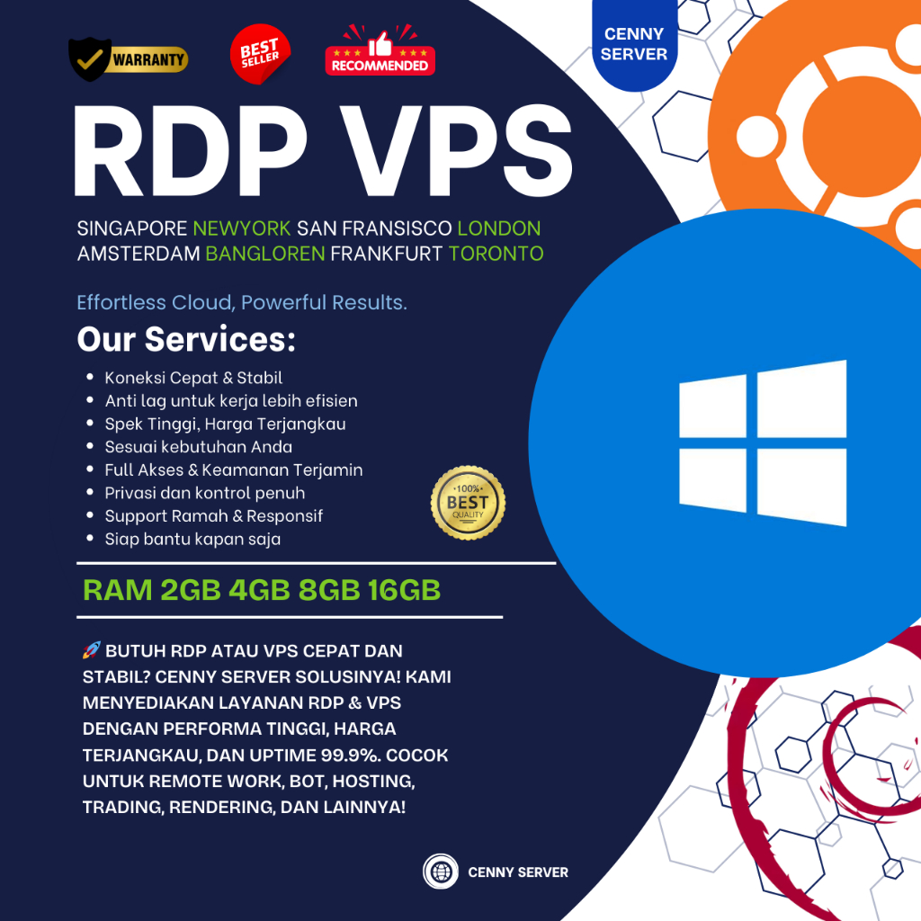 Jual [ BISA DI PERPANJANG ] RDP/VPS Windows Murah & Bergaransi Server ...