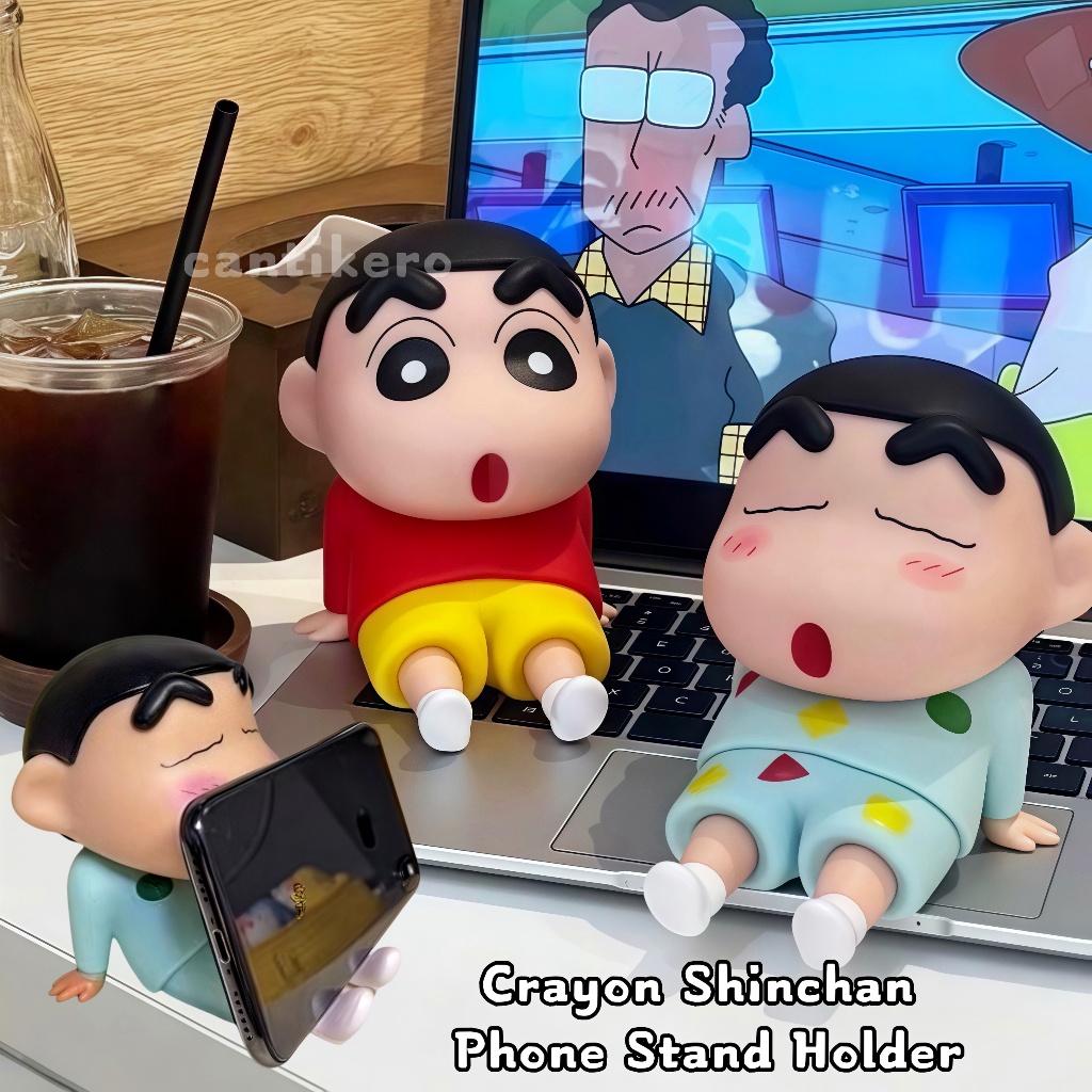 Jual [COD]Crayon Shin-chan Phone Holder Sandaran HP Tablet Figure Toys ...