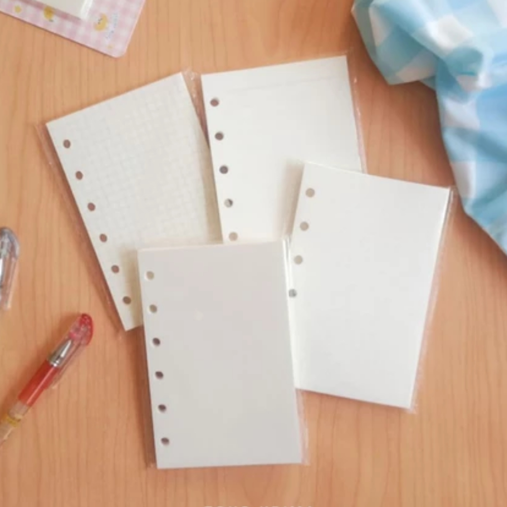 Jual Loose Leaf A7 Binder 6 Ring - Kertas File Binder Putih Gading 60 ...