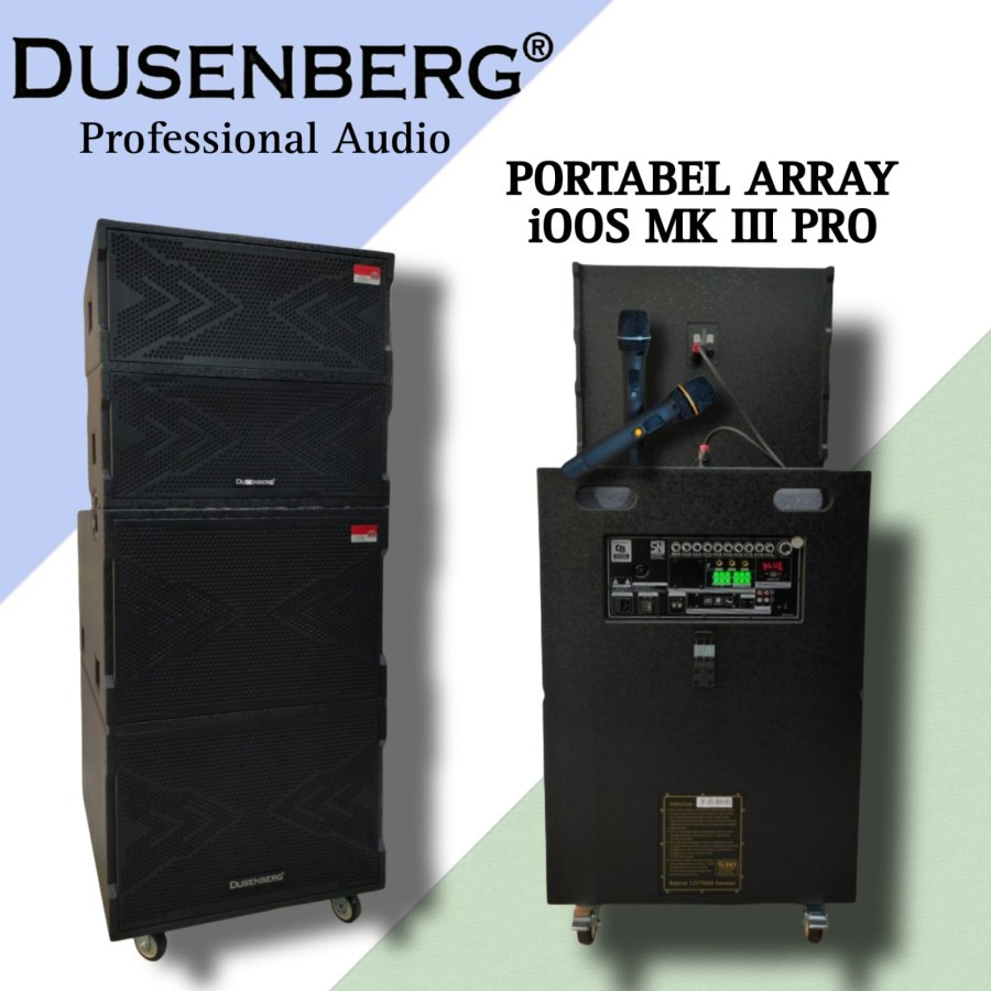 Jual Speaker Line Array Bluetooth Portable Columm Satelit DUSENBERG IOOS MK III Karaoke Smart Tv ...
