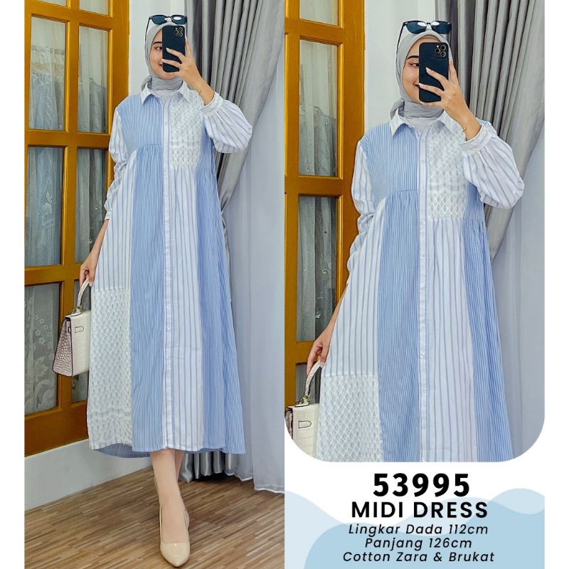 Jual Extu Heritage, Midi dress salur combi brukat | Shopee Indonesia