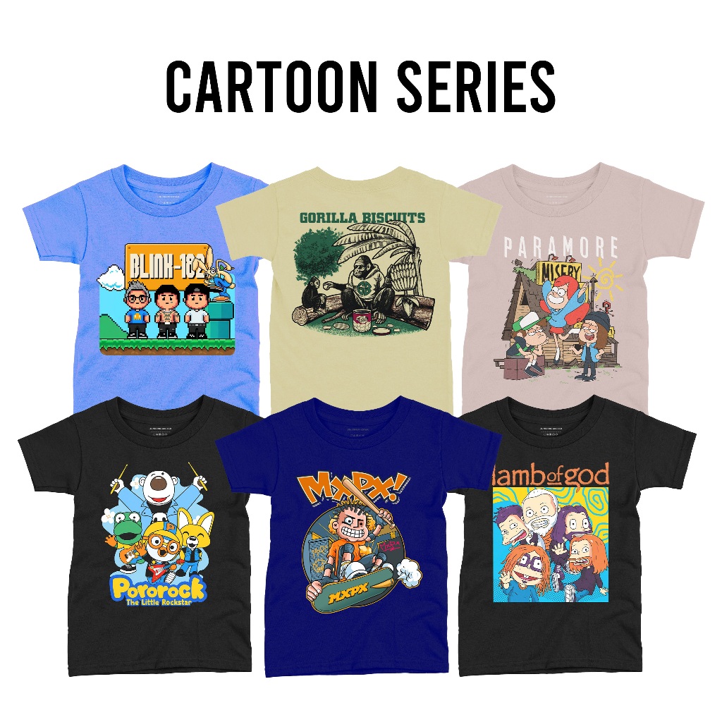 Jual JUNIORROCKSTAR Kaos Anak Laki Laki 1-12 tahun Cartoon Series Band ...
