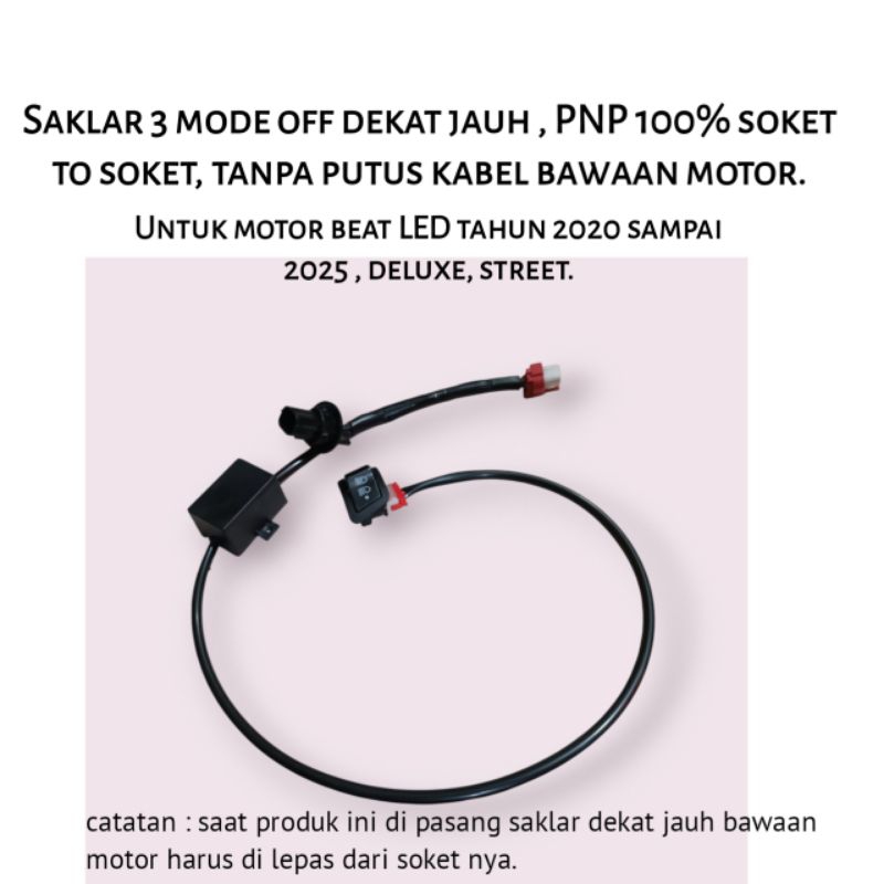 Jual Rangkaian saklar lampu 3mode off-dekat-jauh, beat led 2020-2025 ...