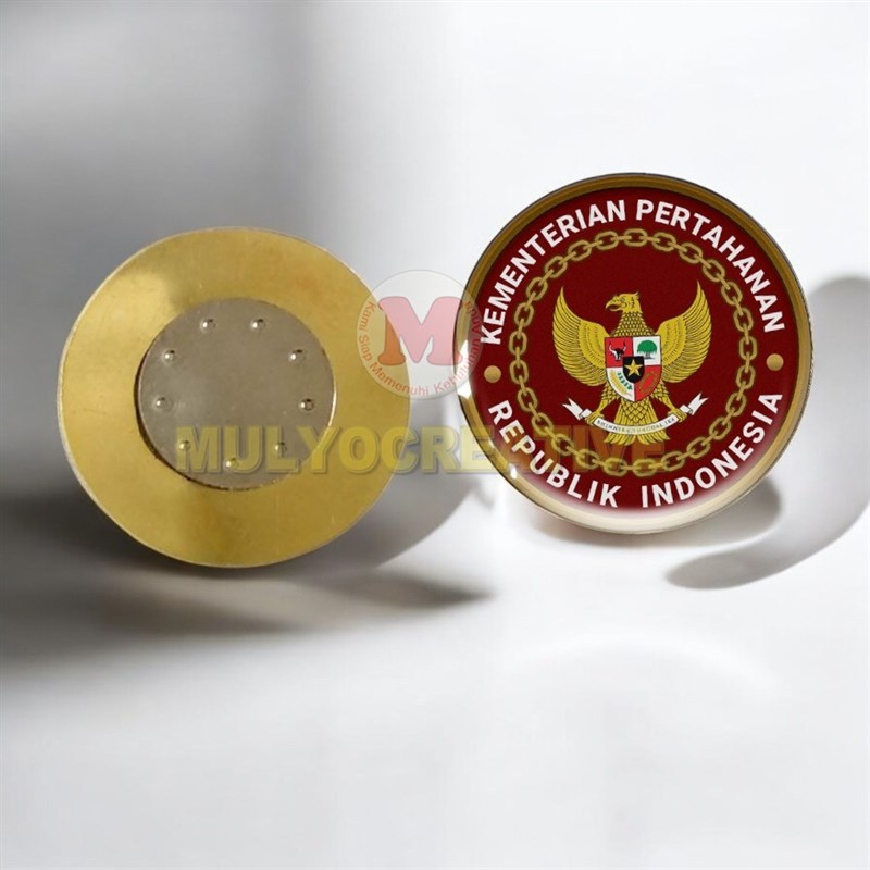 Jual Pin Logo Kementerian Pertahanan Pengait Magnet Peniti Bros ...