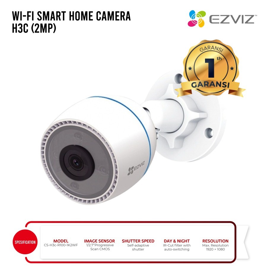 Jual EZVIZ H3C 2MP WI-FI SMART HOME CAMERA | Shopee Indonesia