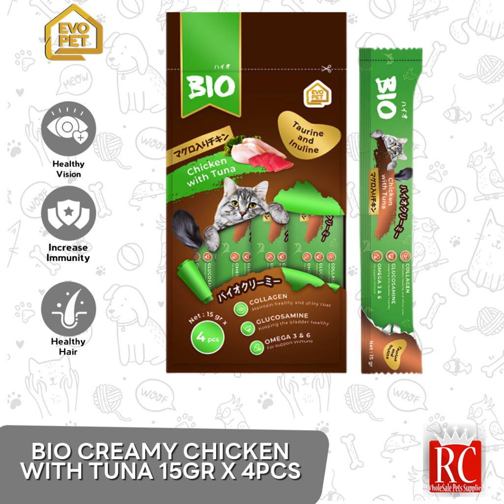 Jual BIO CREAMY CAT TREAT SNACK CEMILAN KUCING BASAH meo creamy ciao ...