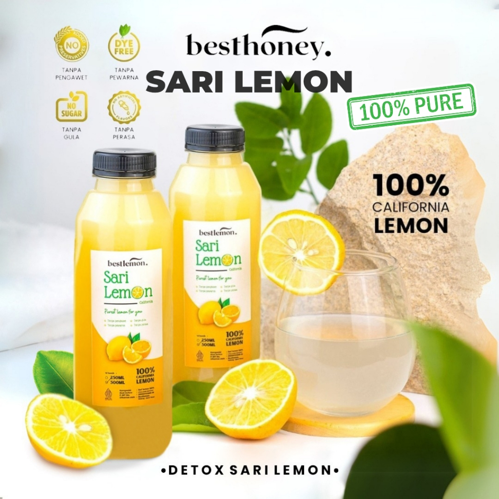Jual Best Honey Sari Lemon Sari Lemon Asli Diet Detox Paket 2pcs Sari ...